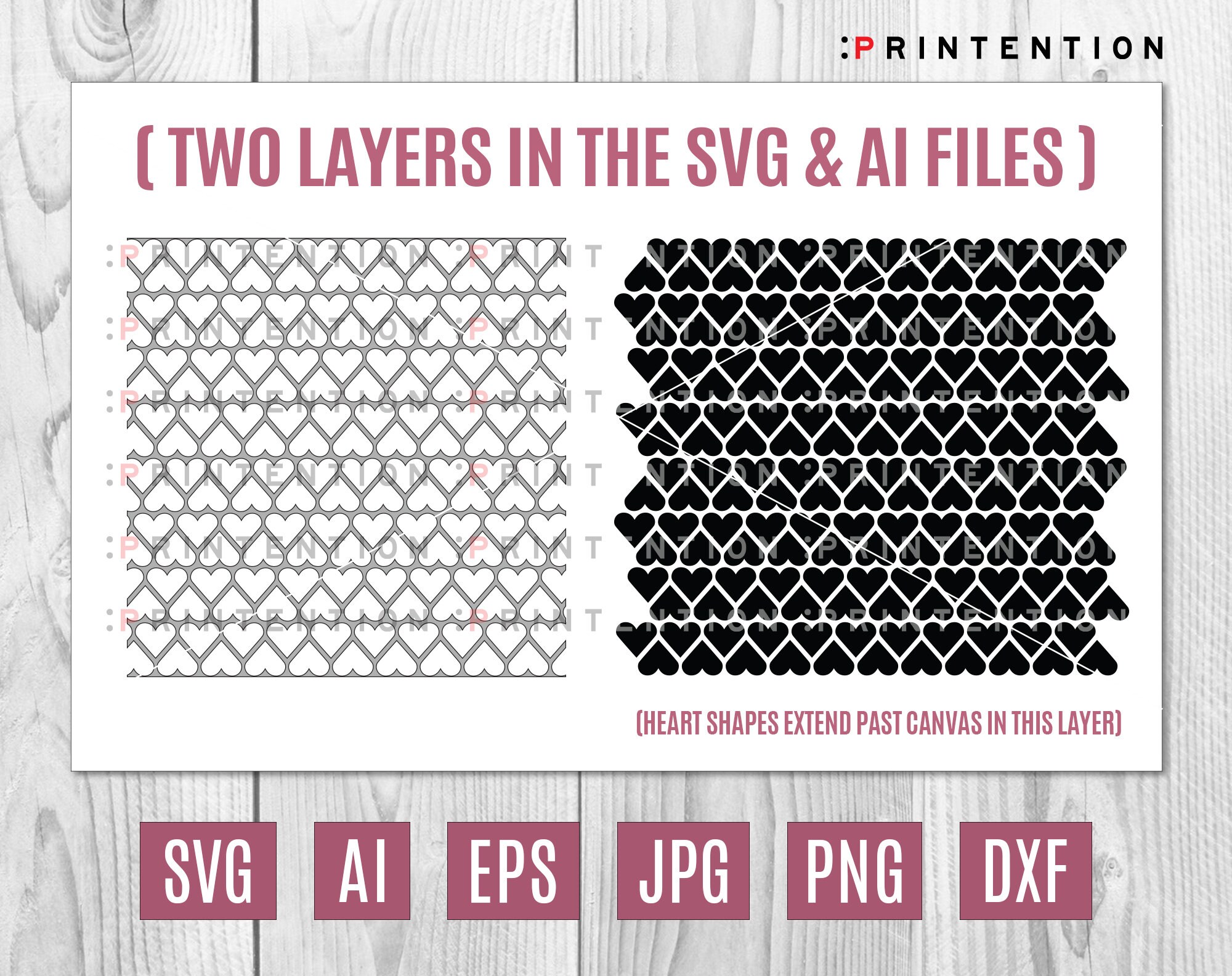 Hearts SVG Repeating Pattern - Digital Paper - Eps - Png - Ai -jpg ...