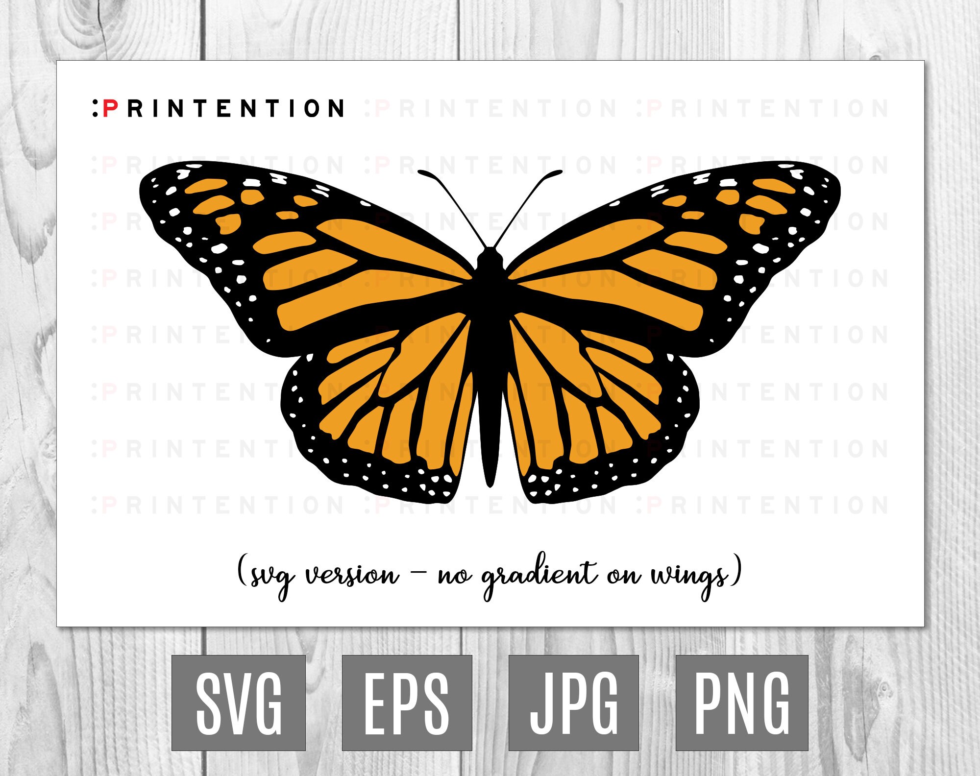 MONARCH BUTTERFLY SVG Cut File Craft Clipart Realistic Insect Digital ...