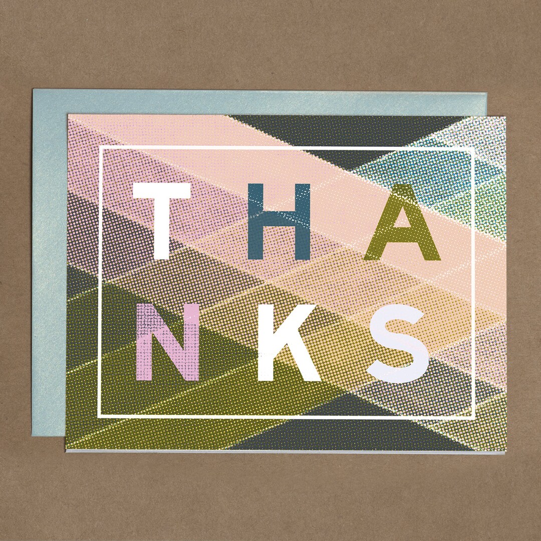 THANKS - Foldable Greeting Card Instant Download - DIY Printable - Etsy