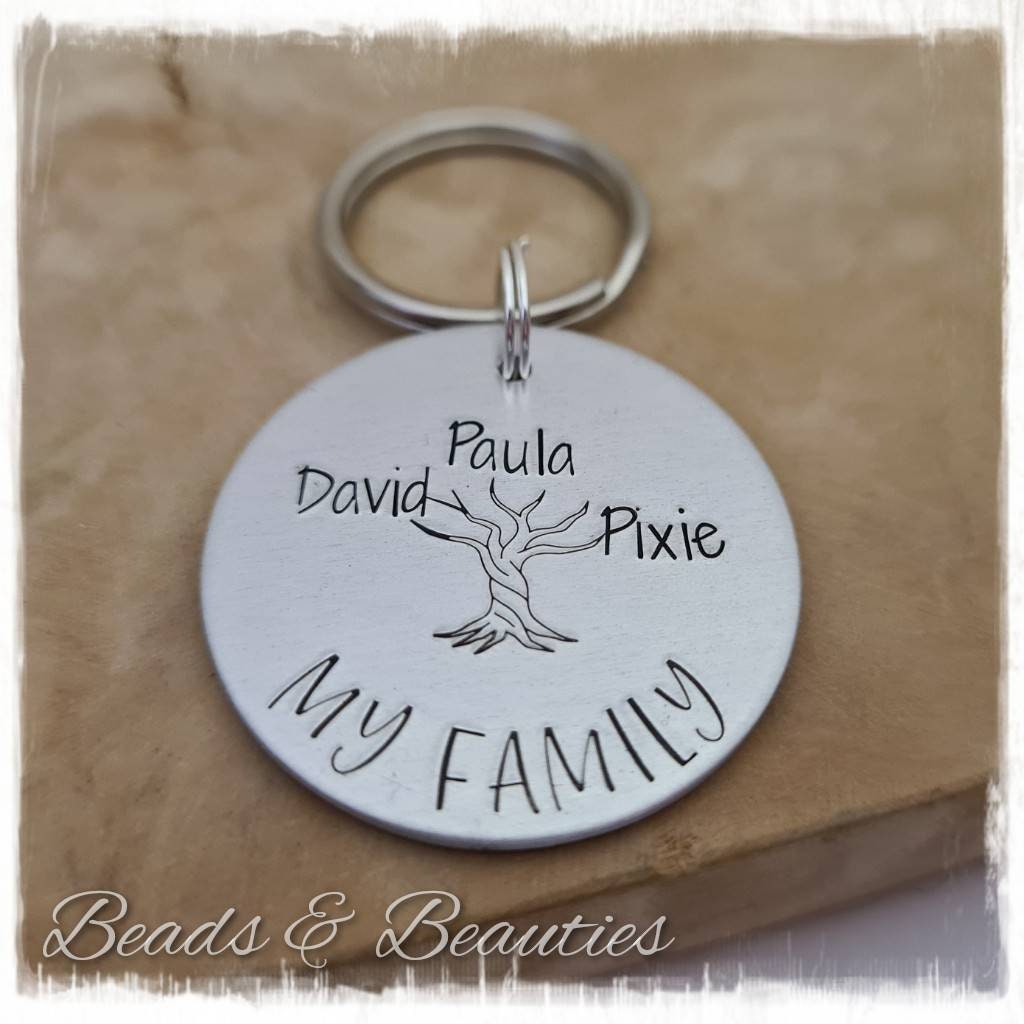 Family Tree Keyring Personalised Keyring Name Keyring | Etsy