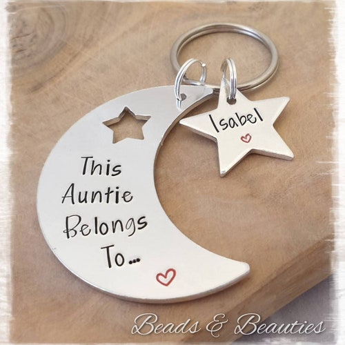 Personalised Moon & Stars Keyring This Nanny Belongs To I - Etsy UK