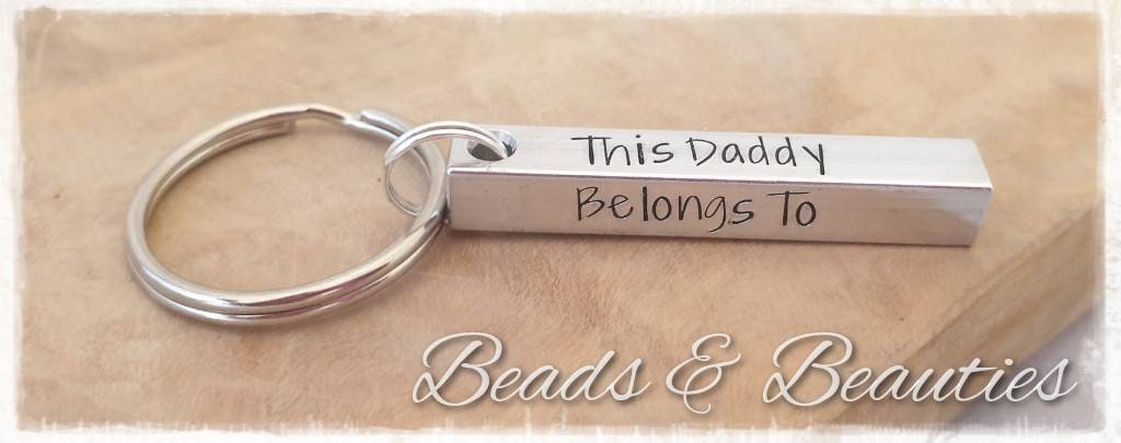 Fathers Day Keyring Daddy Keyring Dad Keyring This Daddy - Etsy