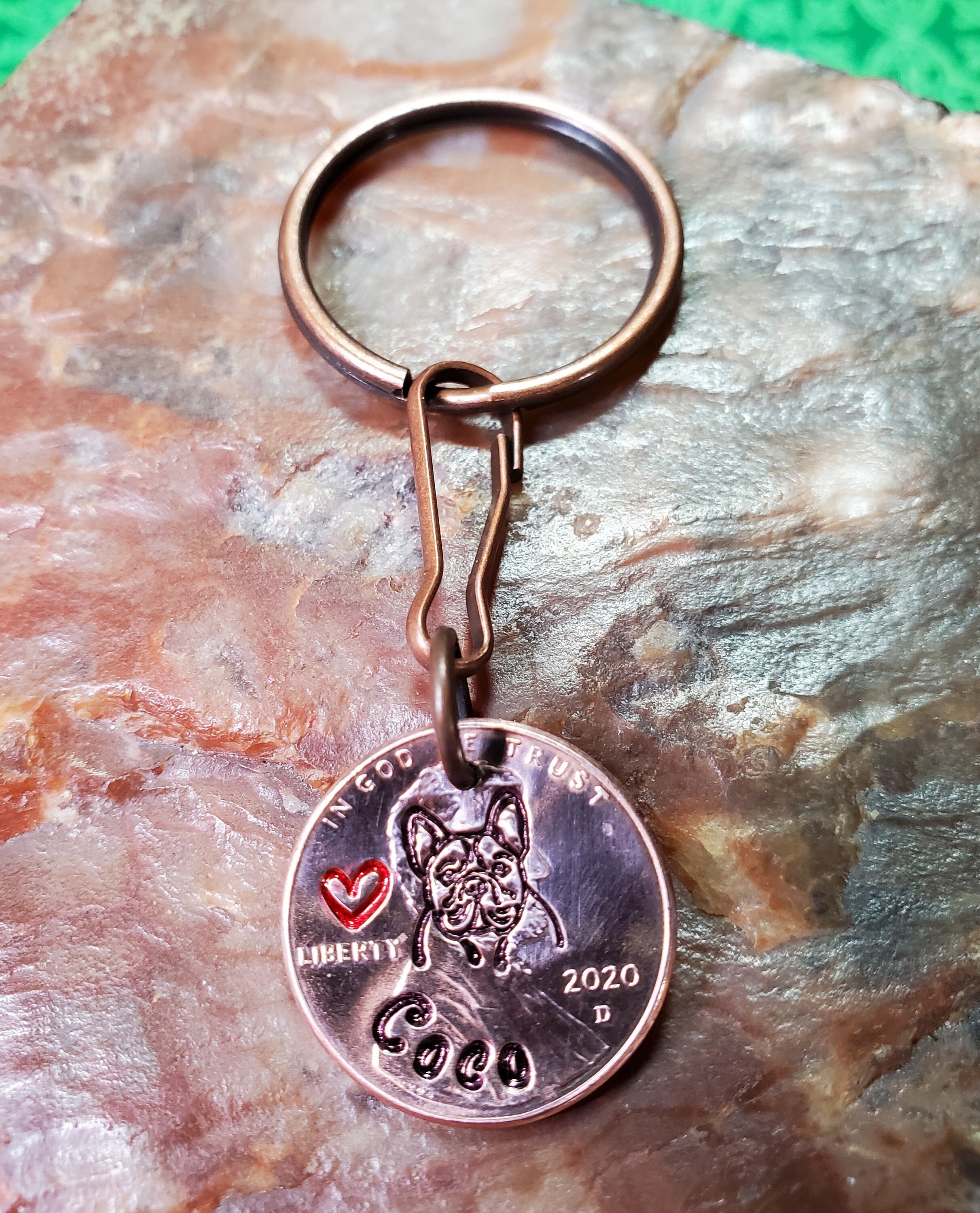 FRENCH Bulldog / With Heart / Frenchie/ Frenchie Gift / PERSONALIZED ...