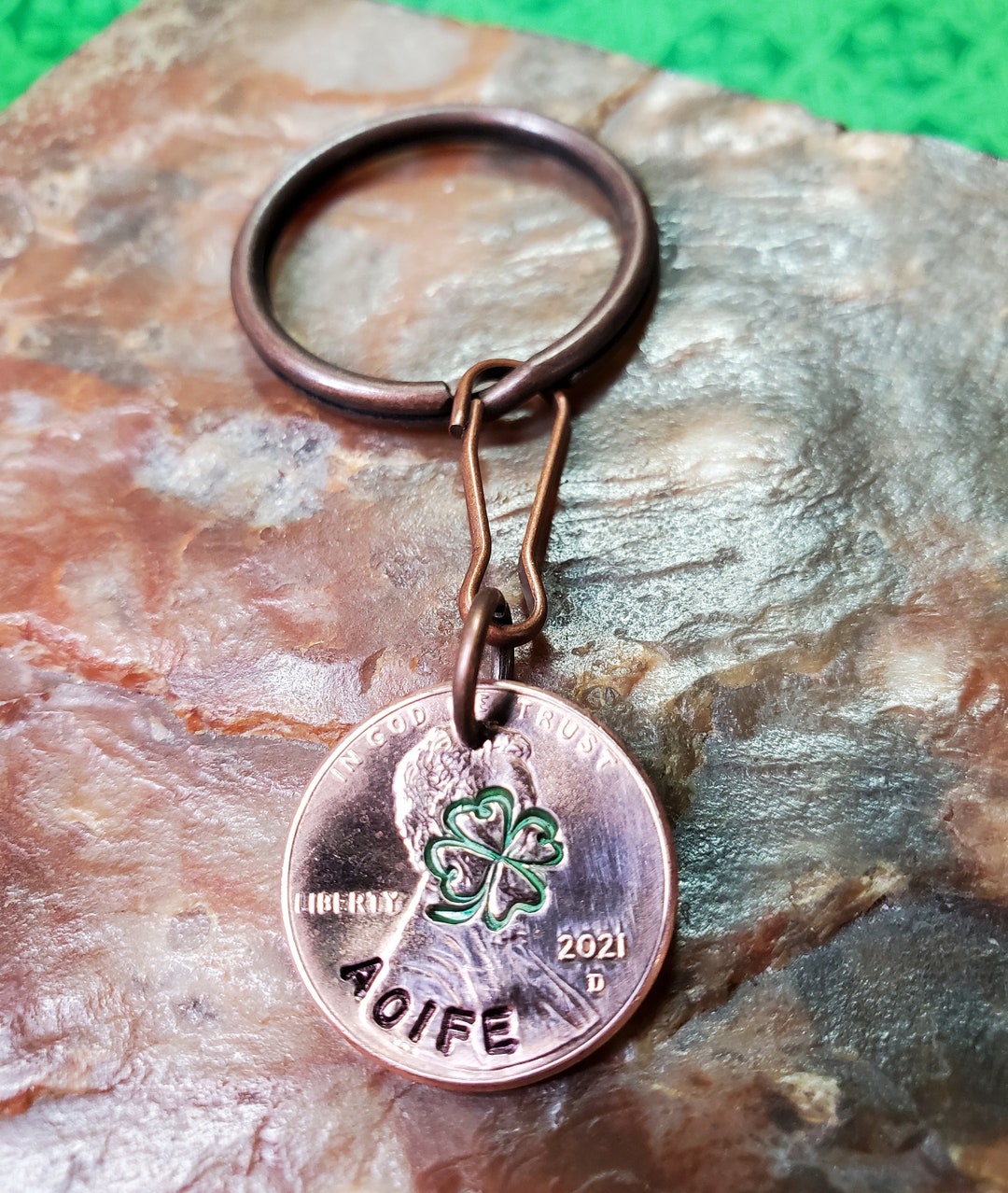 Lucky FOUR-LEAF Clover / 4-leaf Clover / Style 1 / PERSONALIZED Clover ...