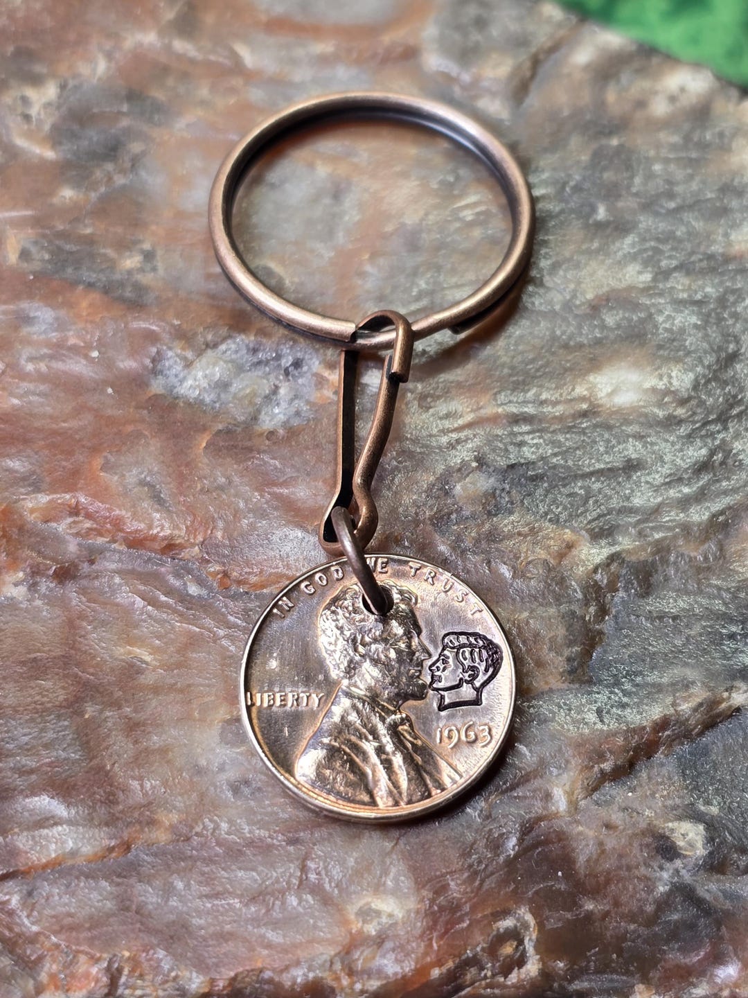 JFK / John F. Kennedy / JFK Gift / JFK 1963 Penny Key Ring / Keychain ...