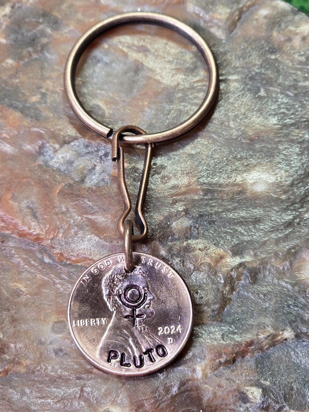 PLUTO / Planetary Gift / Planetary Symbol / Hand-stamped PERSONALIZED ...