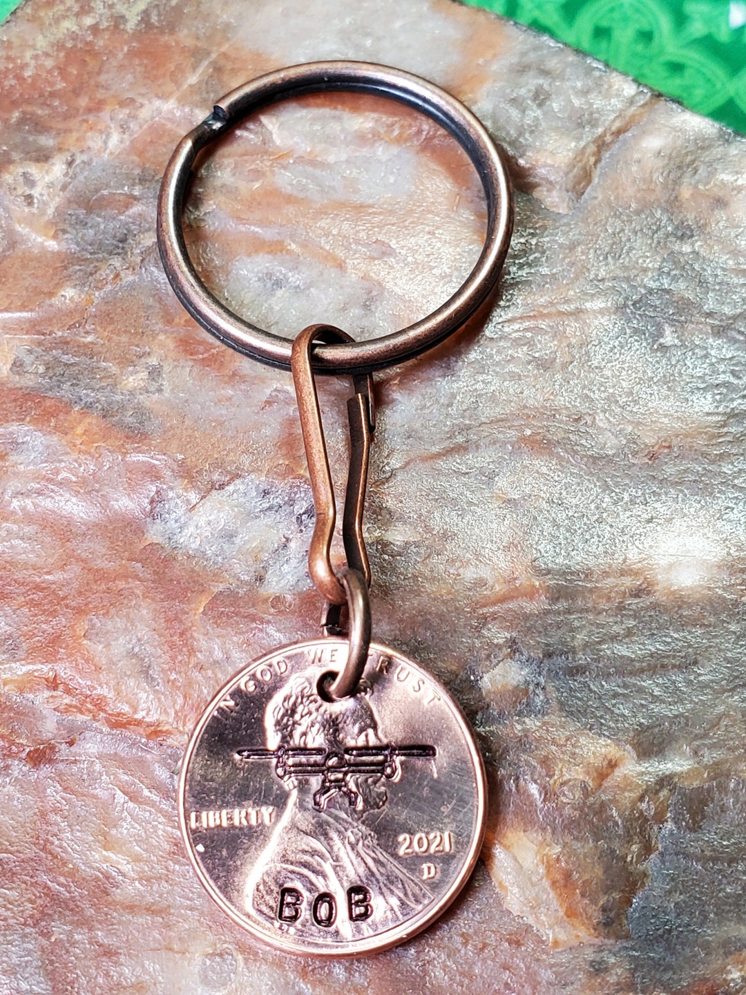 DRONE / Drone Gift / PERSONALIZED Penny Key Ring / Key Chain Choice of ...