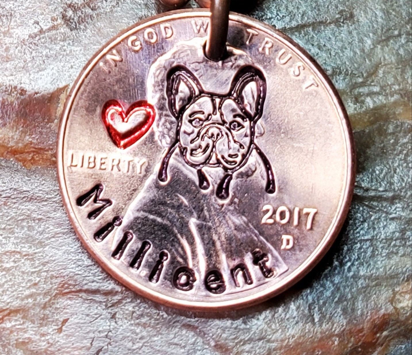 FRENCH Bulldog / With Heart / Frenchie/ Frenchie Gift / PERSONALIZED ...