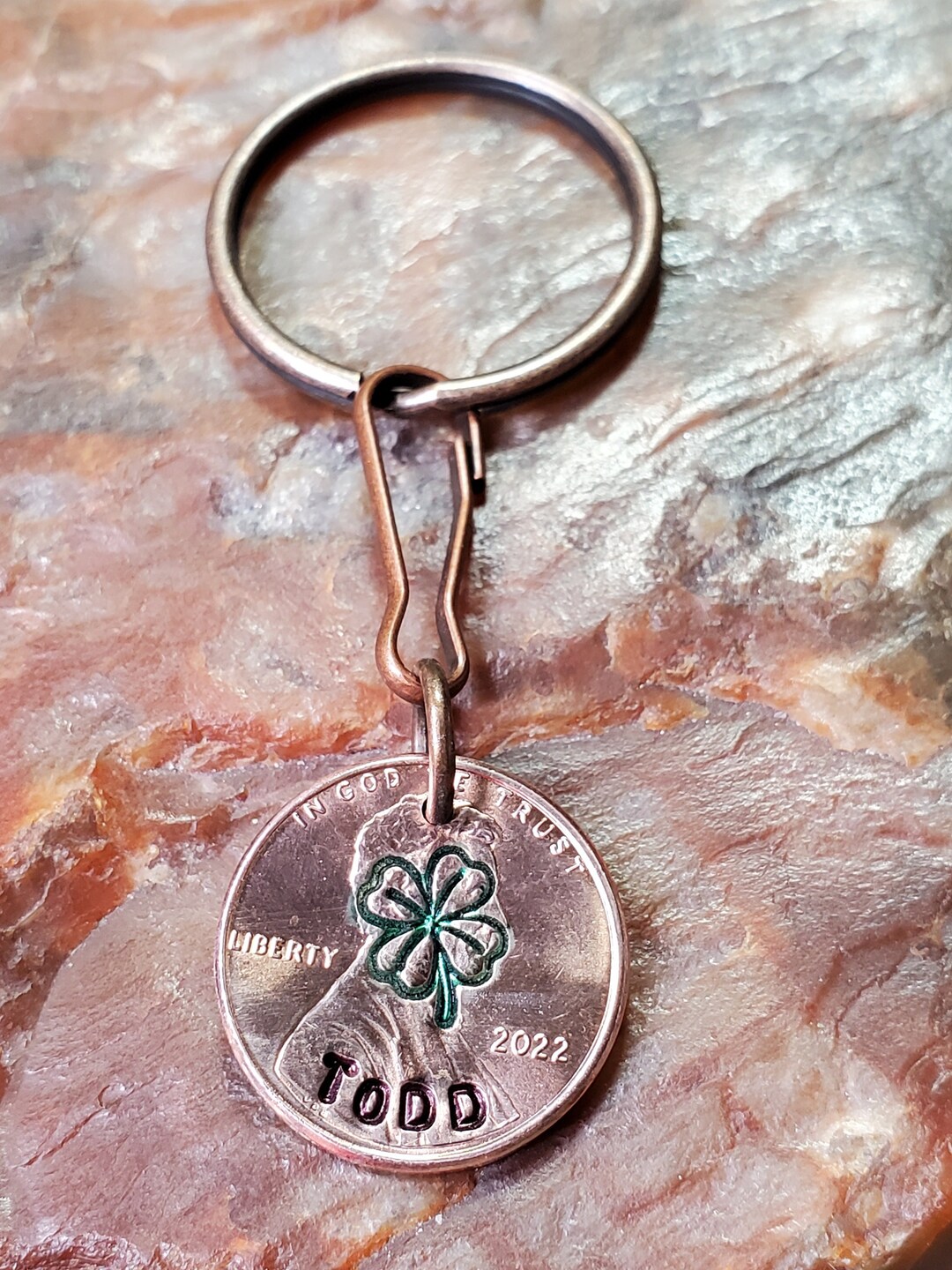 Lucky FOUR-LEAF Clover / 4-leaf Clover / Style 2 / PERSONALIZED Clover ...