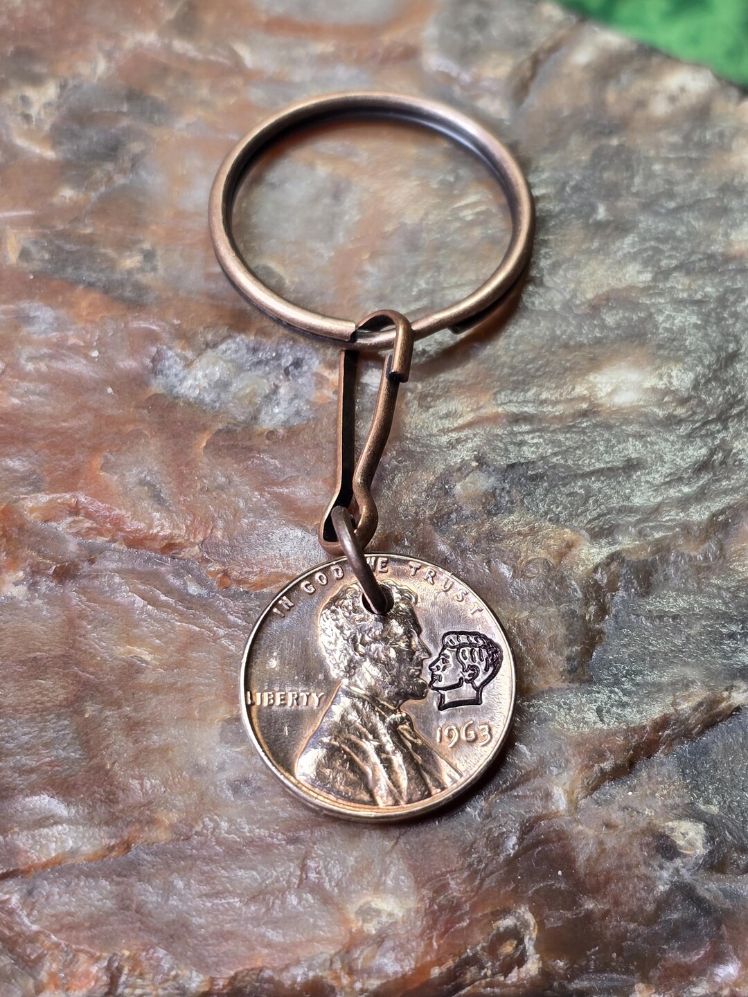JFK / John F. Kennedy / JFK Gift / JFK 1963 Penny Key Ring / Keychain ...