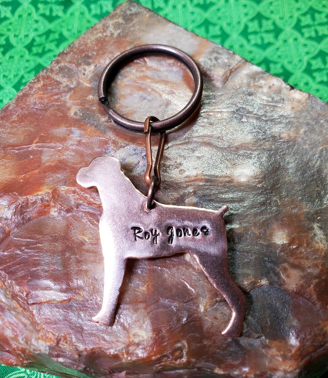 BOXER Dog / Personalized Hand-stamped Copper Key Ring Keyring - Etsy