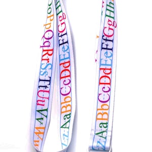 Kids ABC Letters Lanyard Keychain Neck Strap - ABC Alphabet Kids ID ...