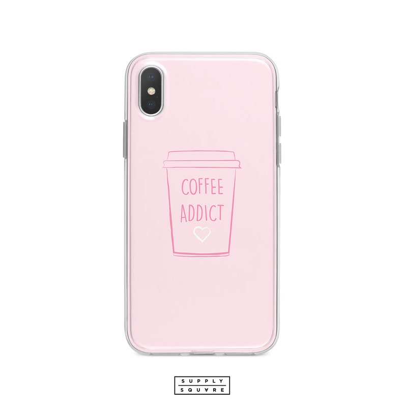 Light Pink Coffee Addict Iphone Case Iphone X Case Iphone | Etsy Australia
