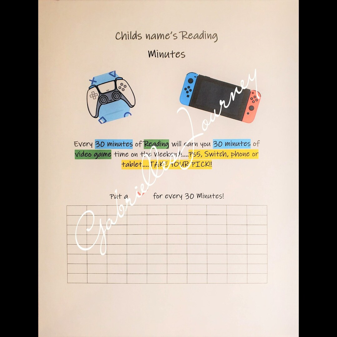 Digital Download, Reading Log, Video Game Themed - Etsy