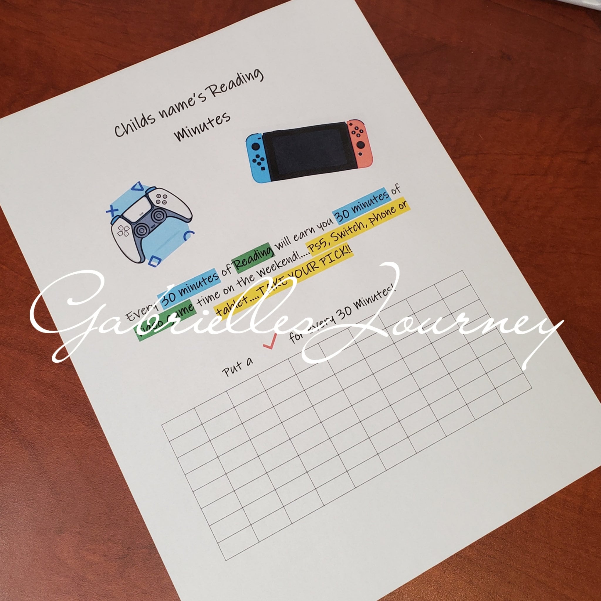 Digital Download, Reading Log, Video Game Themed - Etsy