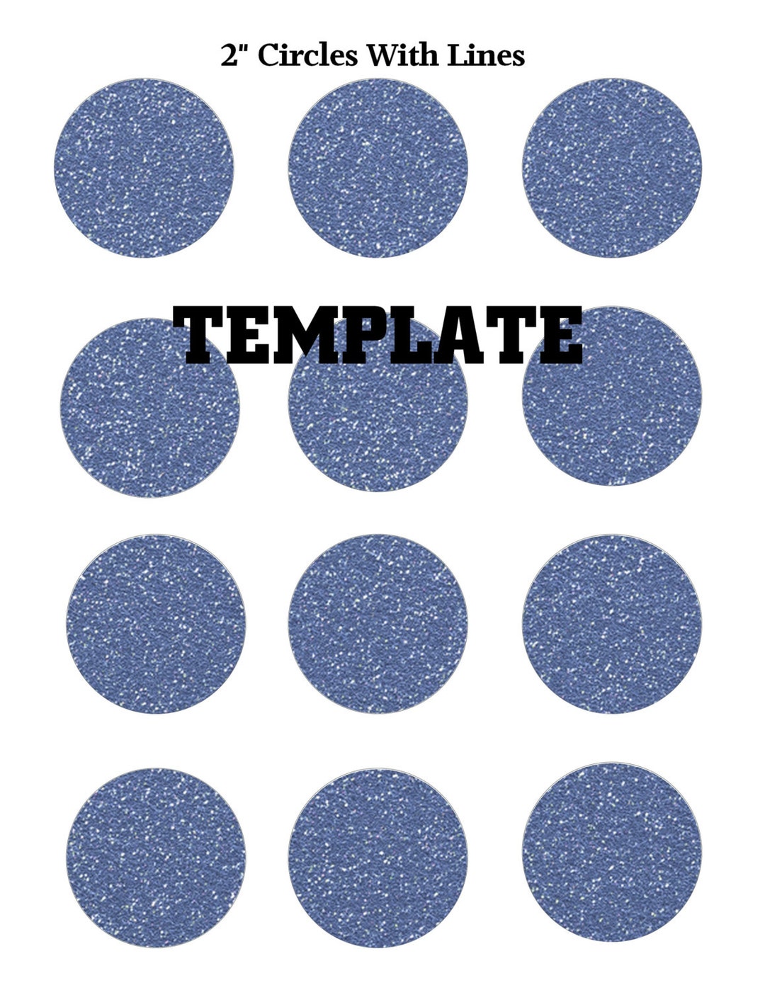 Circle Template, 2 Inch Circles With and Without Lines, DIY Jewelry and ...