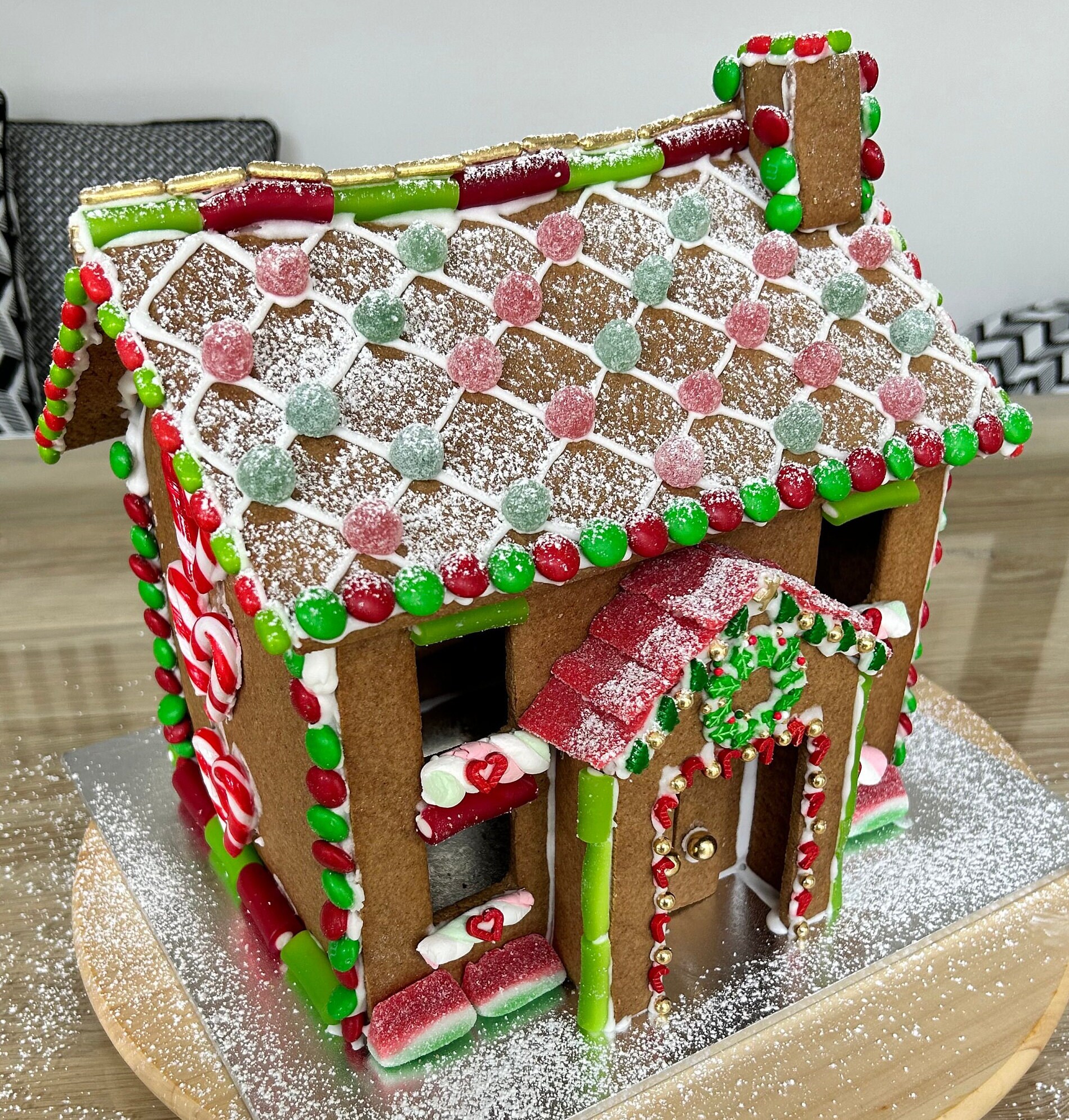 Christmas Gingerbread House Template: Classic Mansion Baking Guide ...