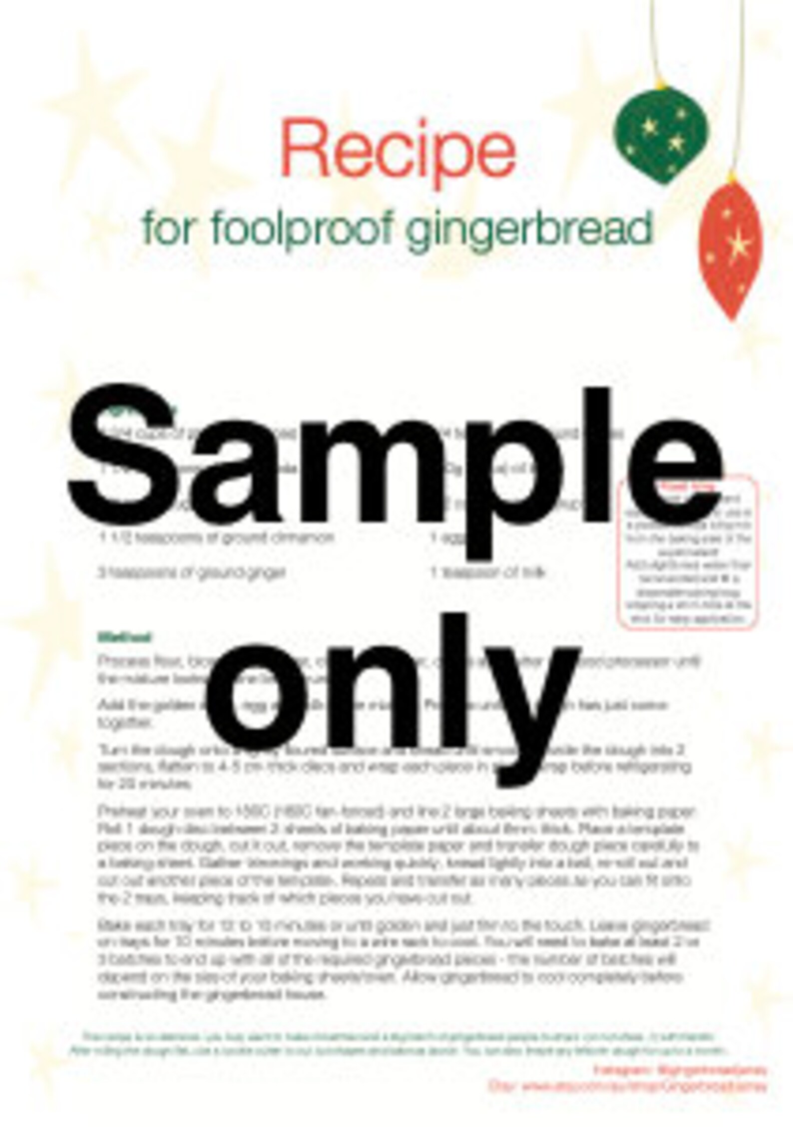 Christmas Gingerbread House Template: Classic Mansion Baking Guide ...