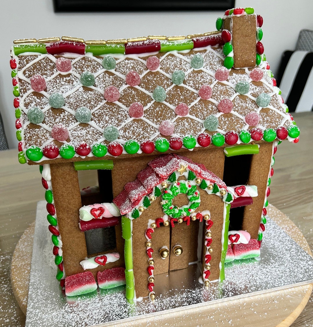 Christmas Gingerbread House Template: Classic Mansion Baking Guide ...