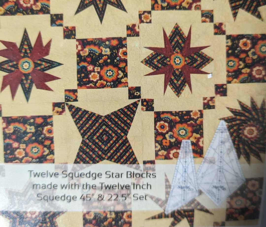 NEW Ruler Set and Pattern 12" Squedge 22.5 and 45-degree Rulers; Full ...