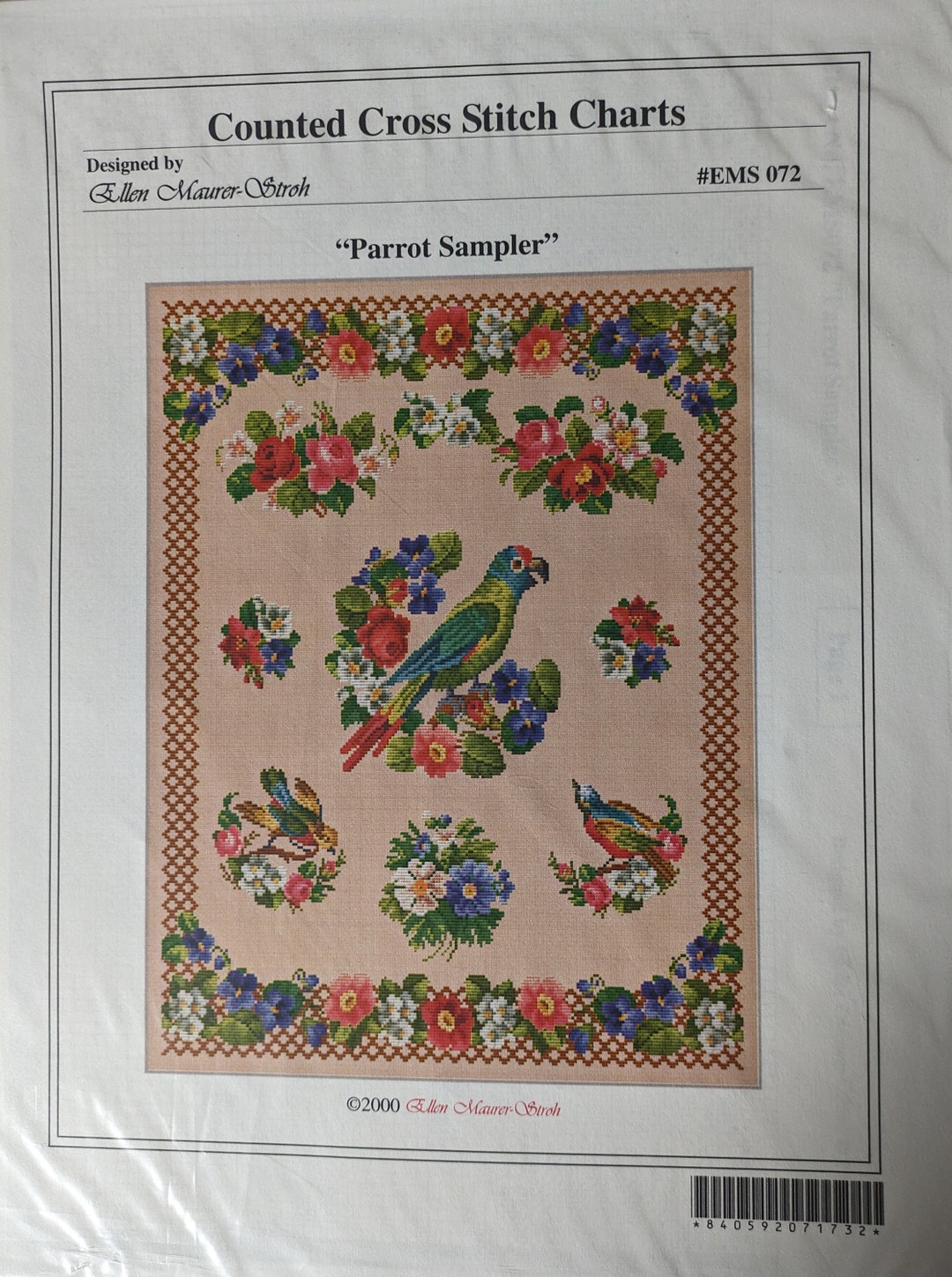 New Ellen Maurer-stroh parrot Sampler 2000 Cross-stitch Chart - Etsy