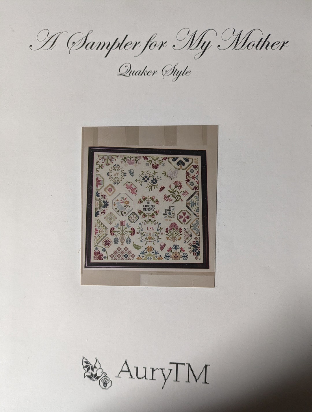 New Aurytm a Sampler for My Mother Quaker Style Cross-stitch Chart Pack - Etsy