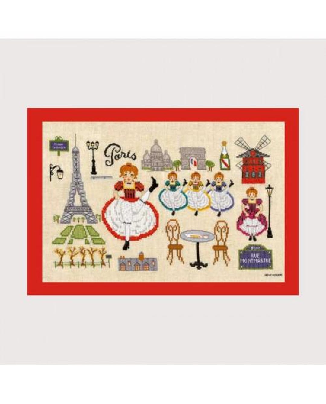 New Kit Le Bonheur Des Dames "hello Paris" French Petit Point Chart ...
