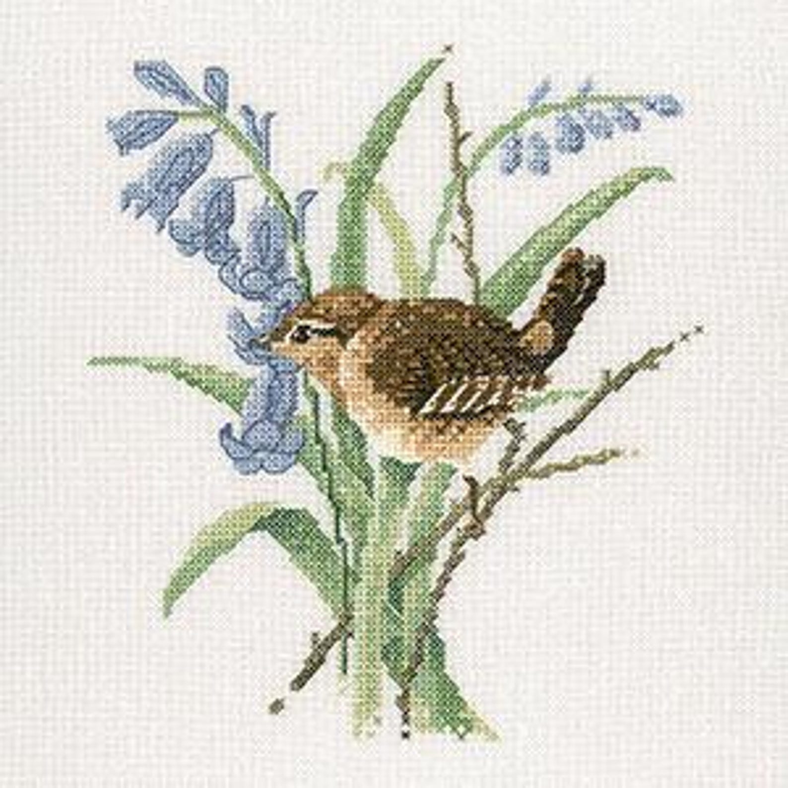 New Kit Heritage Crafts "wren" Cross Stitch Chart, 14-count Aida, DMC ...