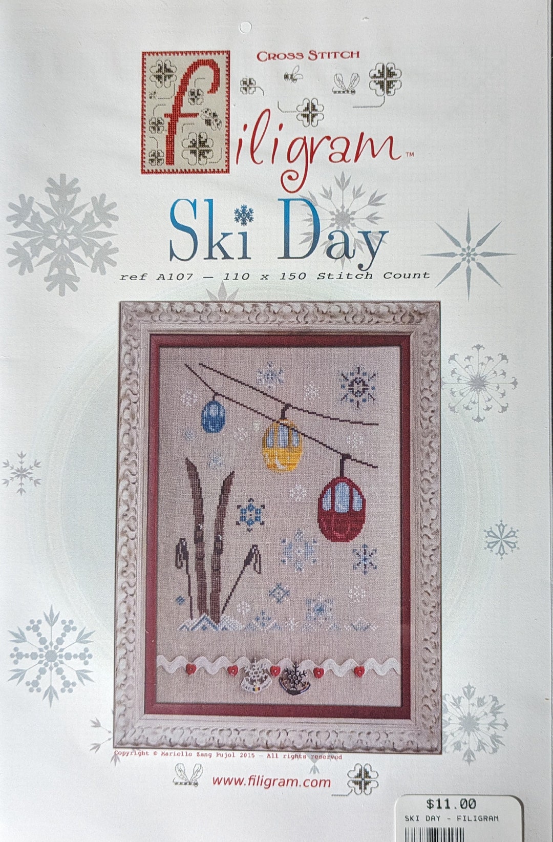 New Filigram ski Day Cross-stitch Chart - Etsy