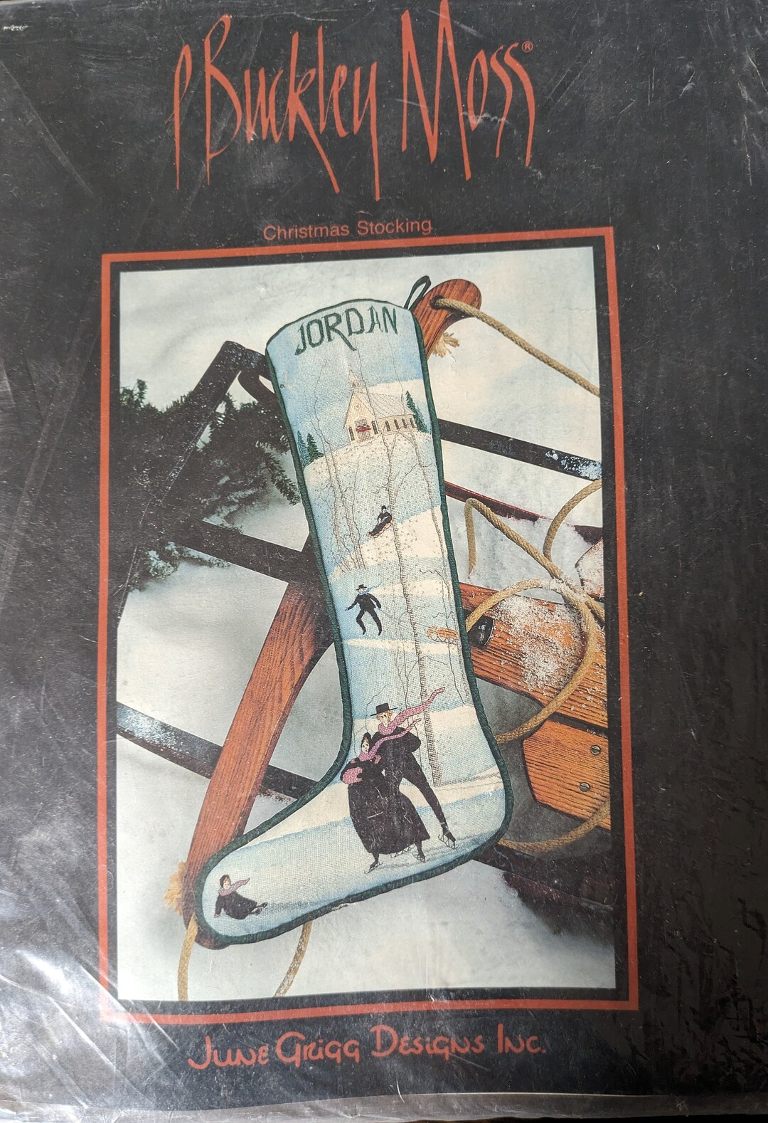 P Buckle Moss christmas Stocking Cross-stitch Kit Includes Chart, Linen ...