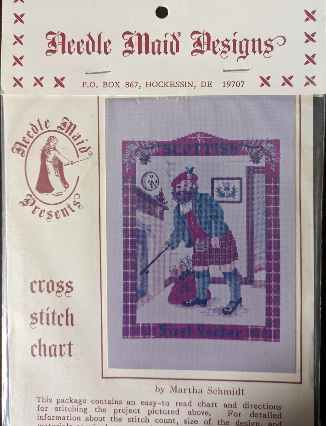 New Needle Maid Designs "scottish First-footer" Cross-stitch Chart ...