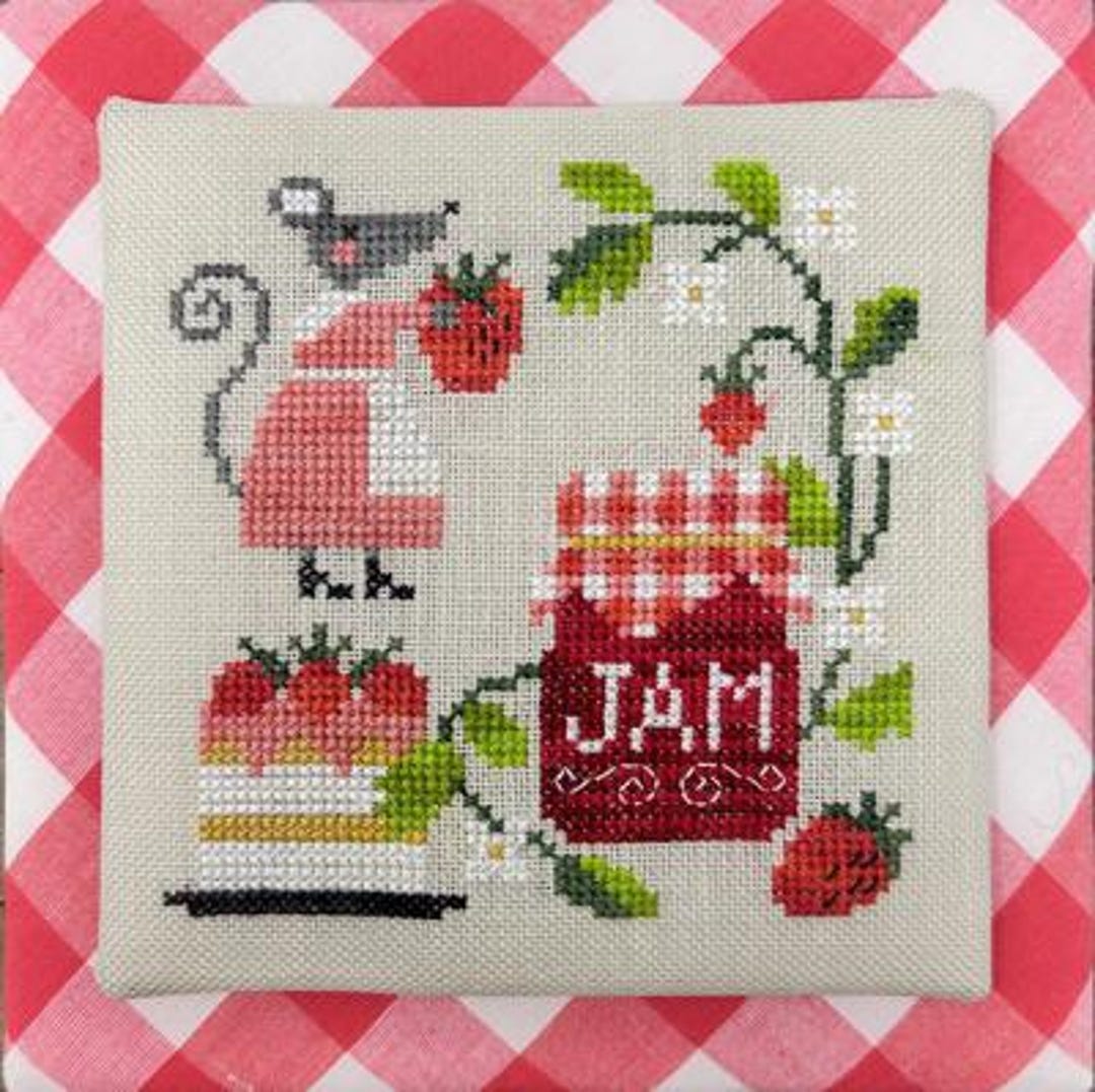 New Tiny Modernist mouse's Strawberry Jam Cross Stitch Chart - Etsy