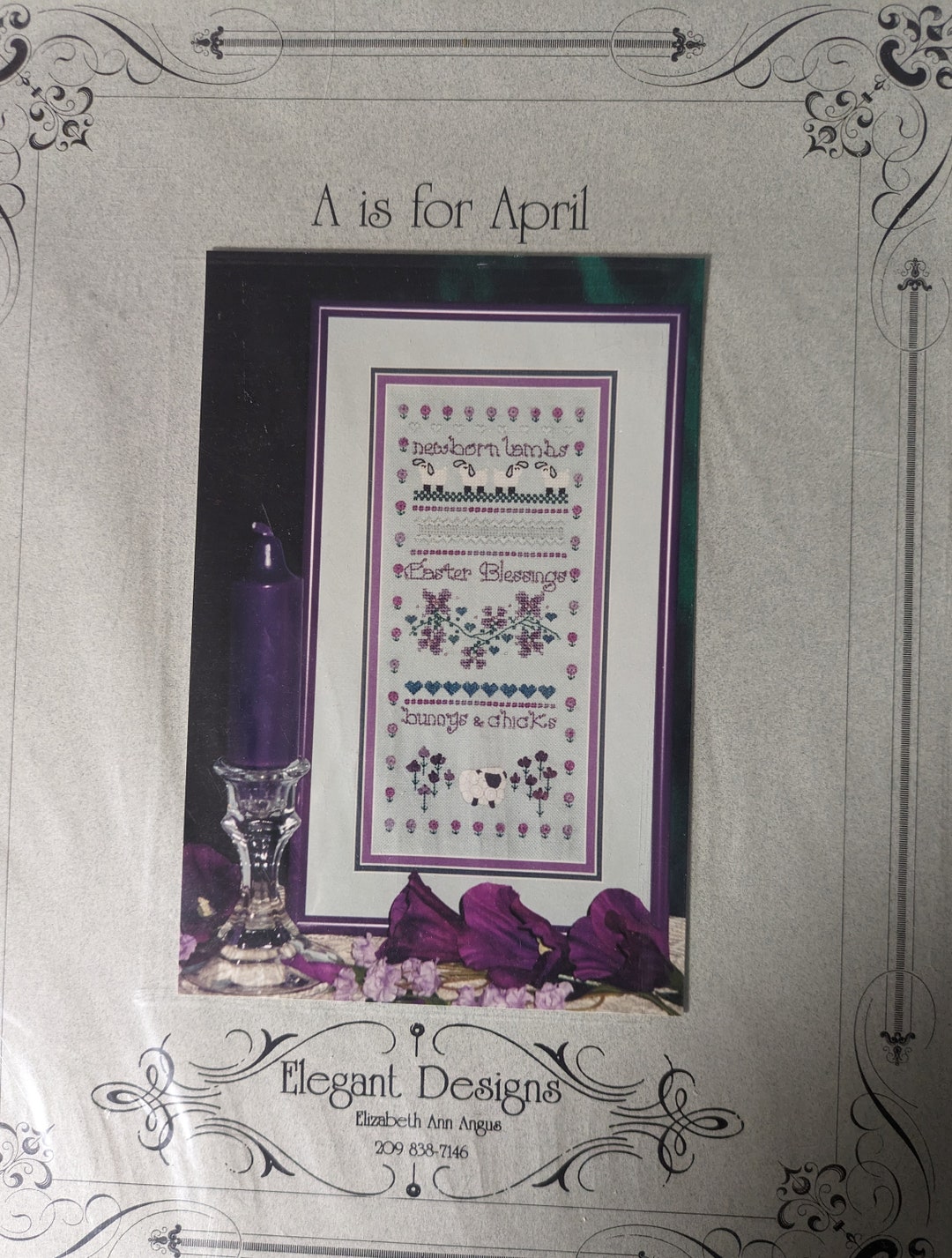 New Elegant Designs "a is for April" Cross-stitch Chart - Etsy