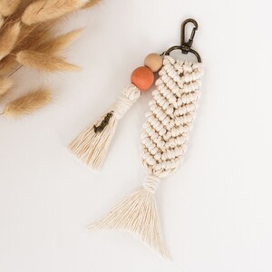 Macrame Mermaid Key Chain, Fishtail Keychain, Macrame Tassel, Boho ...