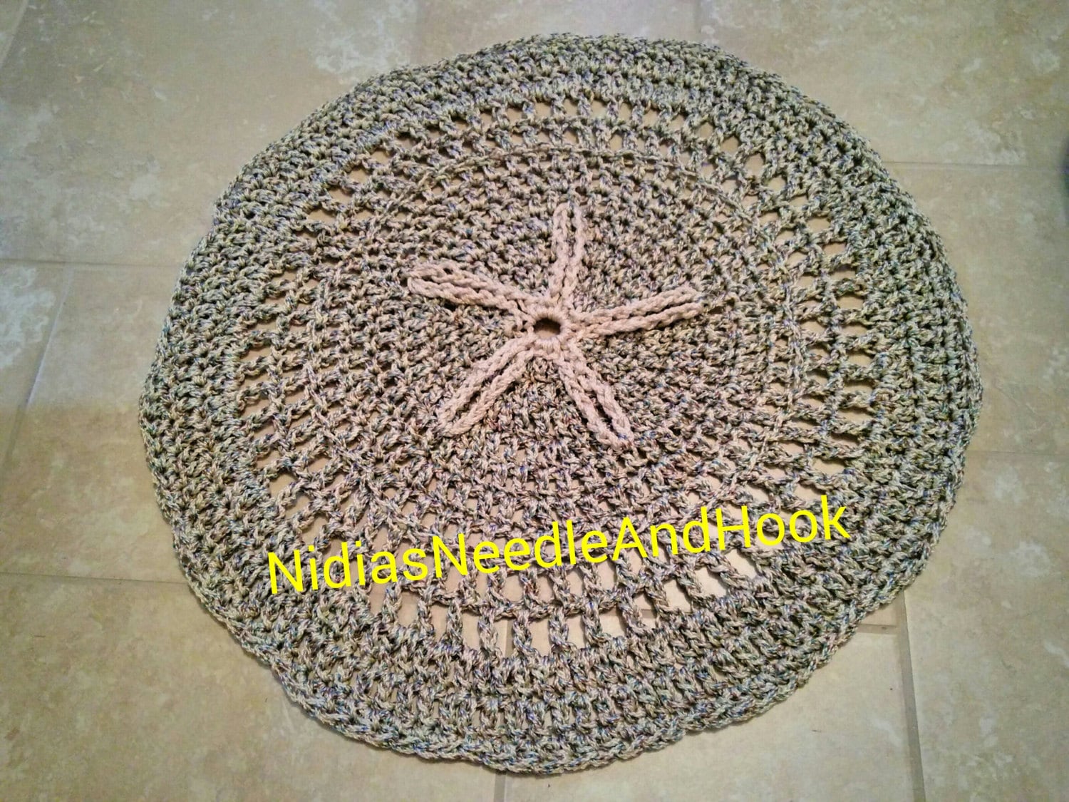 Crochet Rug Sand Dollar Pattern - Etsy