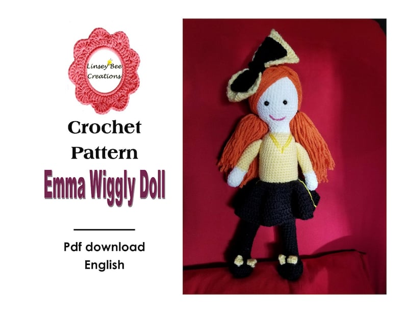 PATTERN Crochet Emma Wiggly Doll - Etsy Canada