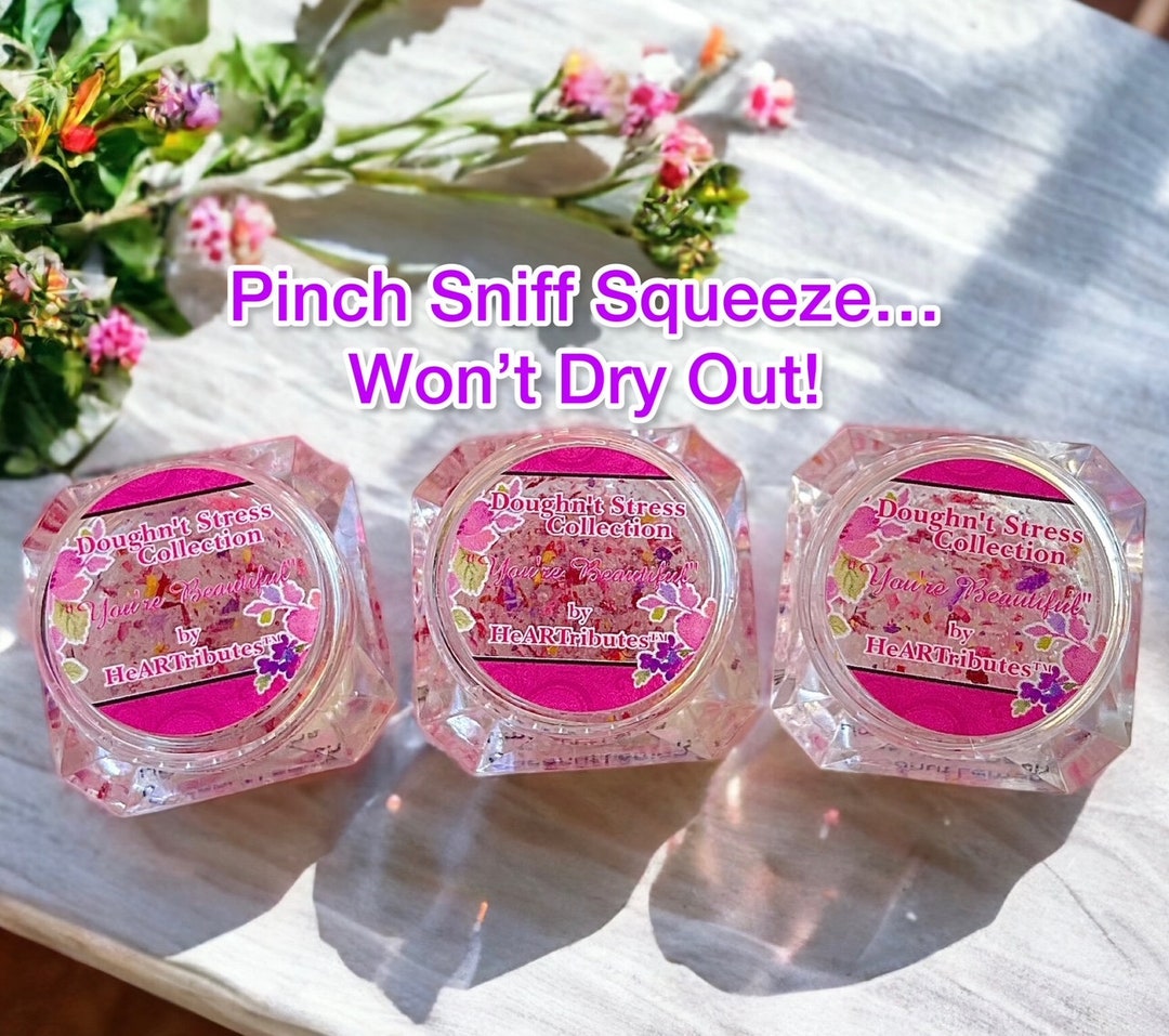 Relaxing Putty Aromatherapy Essential Oils Clear Gel Flowers Mini Trio Anxiety Stress Relief