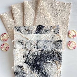 Kozo Note Card Sets and Envelopes Handmade Mulberry Paper With Rice ...