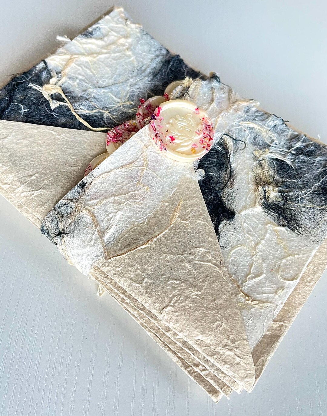 Kozo Note Card Sets and Envelopes Handmade Mulberry Paper With Rice ...