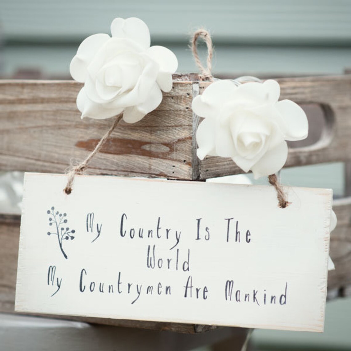 My Country is the World My Countrymen Are Mankind Sign - Etsy