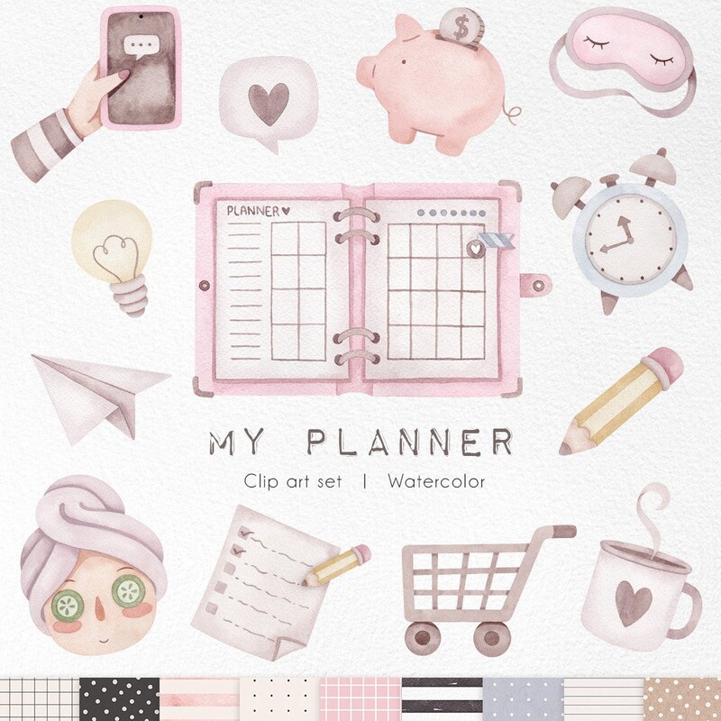 Planner Icon Clipart - Etsy