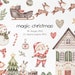 Happy Christmas Watercolor Clipart, Cute Santa House Graphics, Toys ...