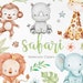 Safari Watercolor Clipart Safari Baby Shower Jungle - Etsy