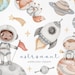 Astronaut Watercolor Clipart Cute Space Animals Planet - Etsy