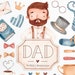 Dad Watercolor Clipart Father's Day for Happy Planner | Etsy