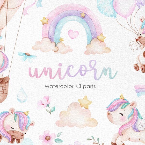 Premium Vector Clipart Kawaii Unicorns Cute Unicorns Clipart Set High ...
