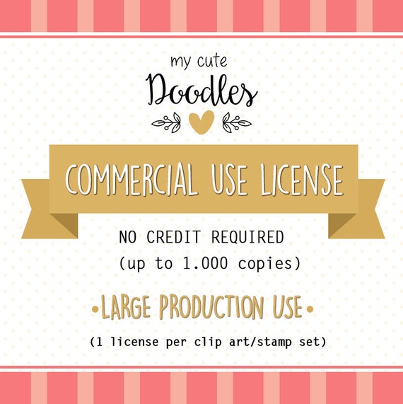 Commercial Use License Large Production - Etsy