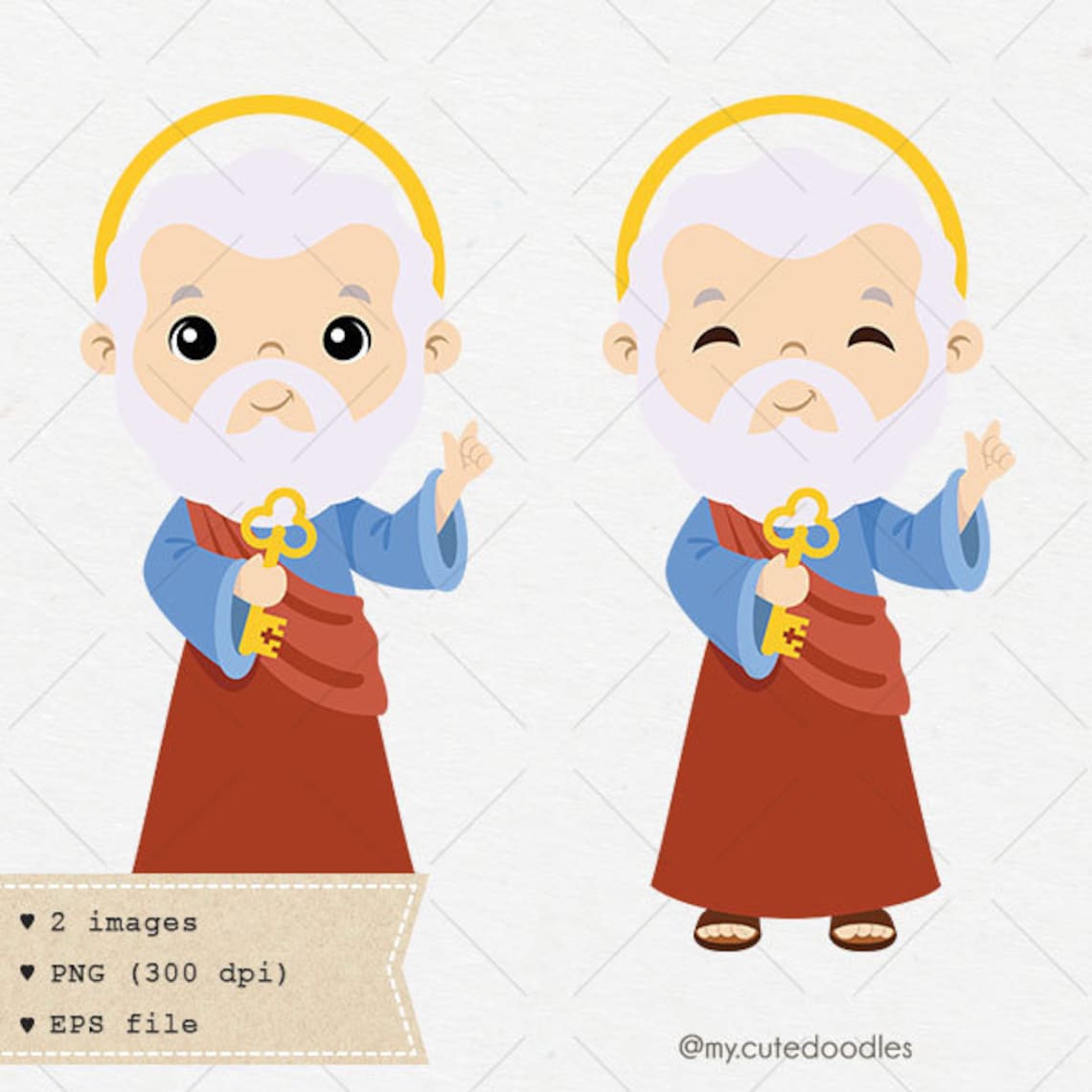 Saint Peter clipart Apostle clip art São Pedro christian | Etsy