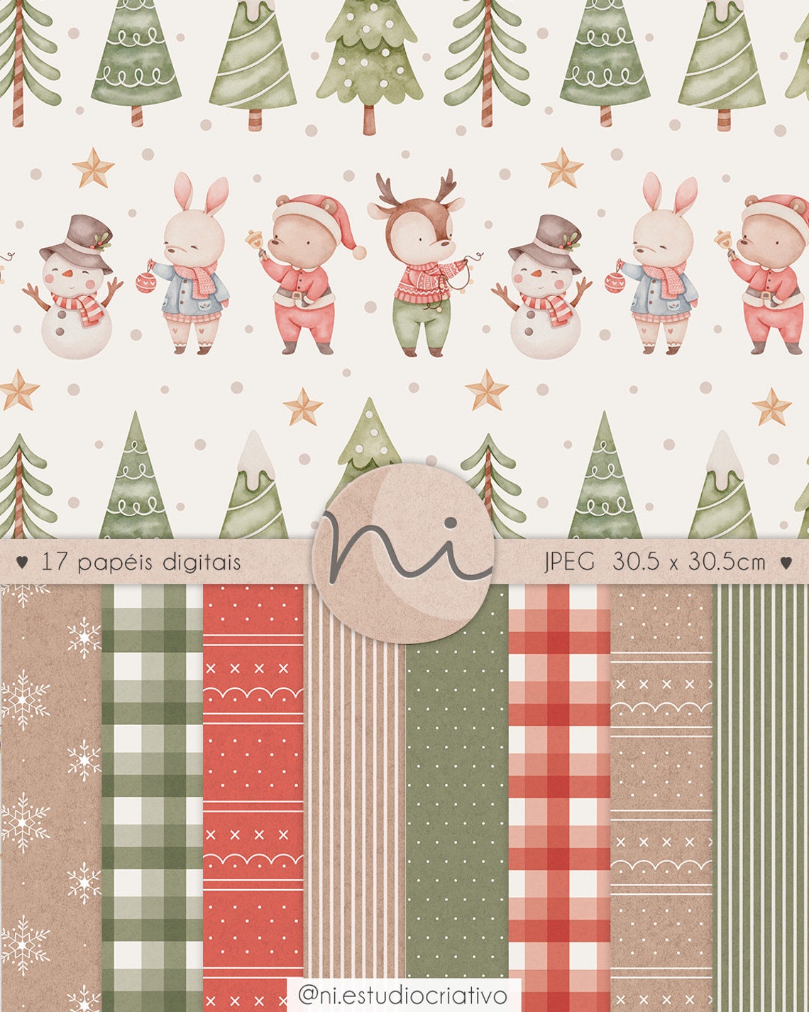 Happy Christmas Watercolor Clipart Cute Santa House Graphics - Etsy