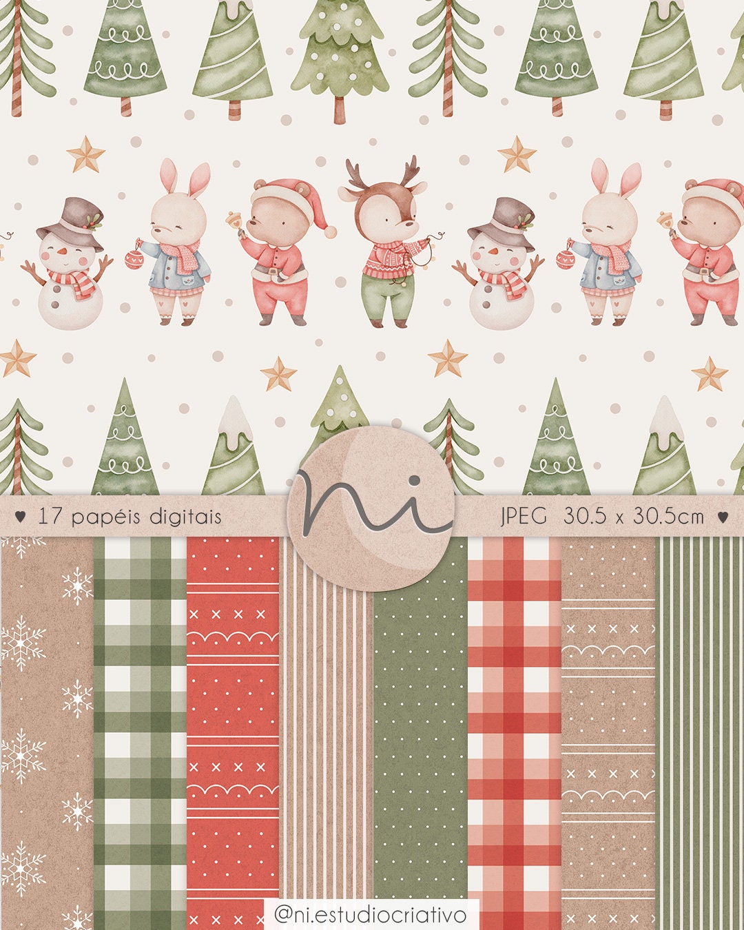 Happy Christmas Watercolor Clipart Cute Santa House Graphics - Etsy